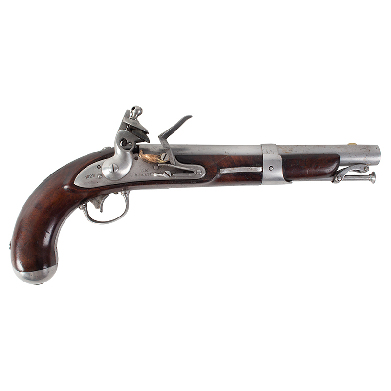 U.S. Model 1826 Navy Flintlock Pistol, Dated 1828, Simeon North ...