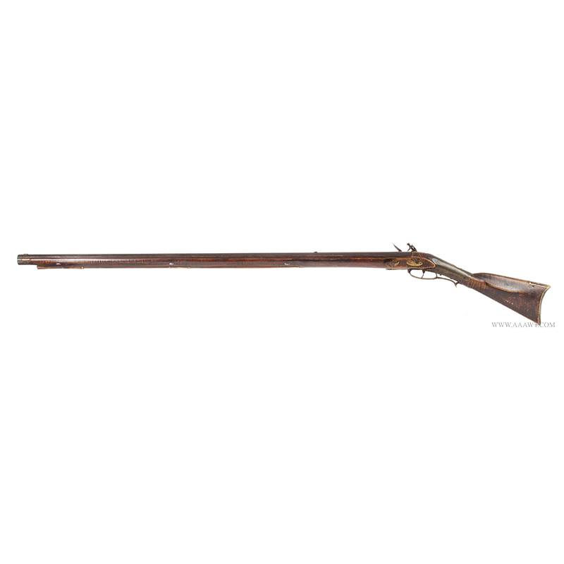 Silas-Allen-Sr-1750-Flintlock-Musket,-Signed,-Full-Stock_facing-left ...