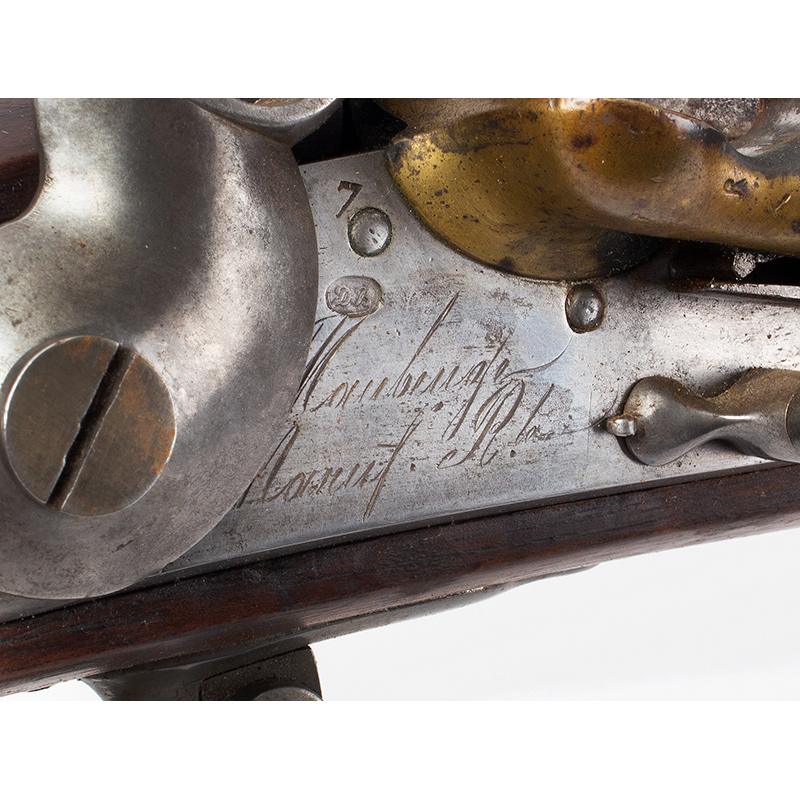 728-133_5_Musket,-1777,-Maurberug,-1814_lock-plate-detail